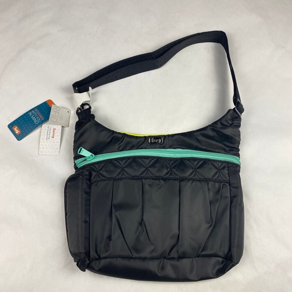 lug | Bags | Nwt Lug V Swing Black Crossbody Bag Zip Closure With Water ...